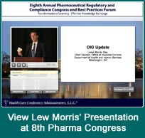 OIG Chief Counsel Lew Morris Retires: A Watershed Event for Healthcare Compliance